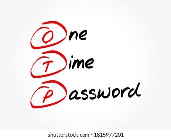 Otp One Time Password Acronym Technology Stock Vector Royalty Free Shutterstock