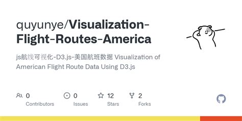 Github Quyunye Visualization Flight Routes America Js航线可视化 D3 Js 美国航班数据 Visualization Of