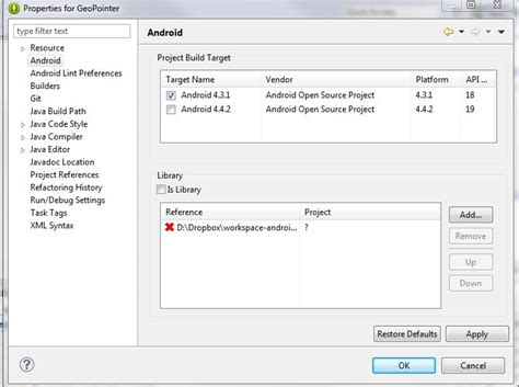 Eclipse Error After Commit On Git Repository Android Application