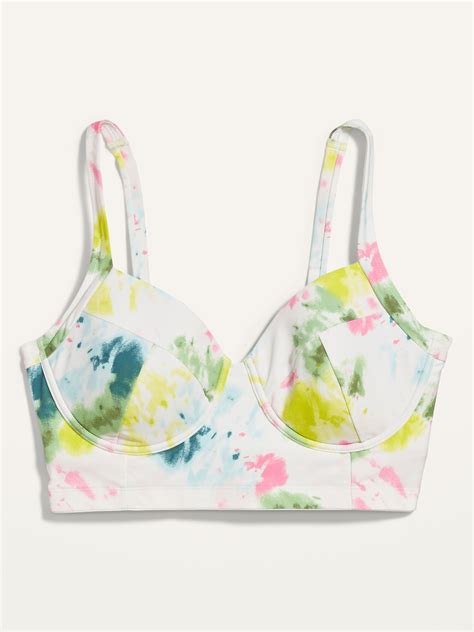 Long Line Underwire Plus Size Bralette Swim Top Old Navy