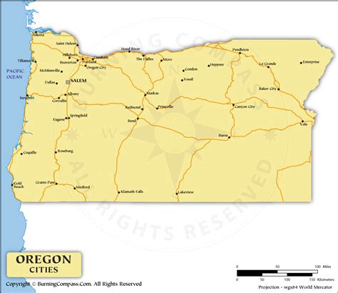 Map Of Southern Oregon Cities