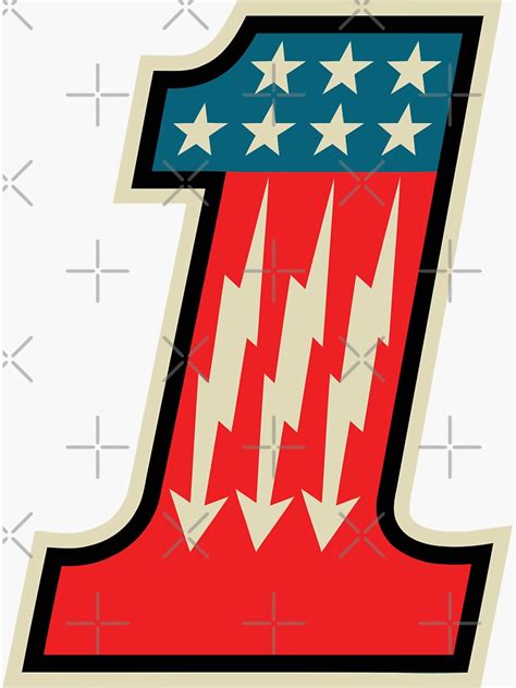 Cool Number One 1 Sticker For Sale By Silverorlead Redbubble