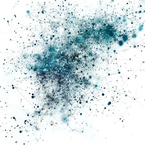 Abstract Blue Network With Interconnected Nodes And Lines In Digital Design Stock Image Image