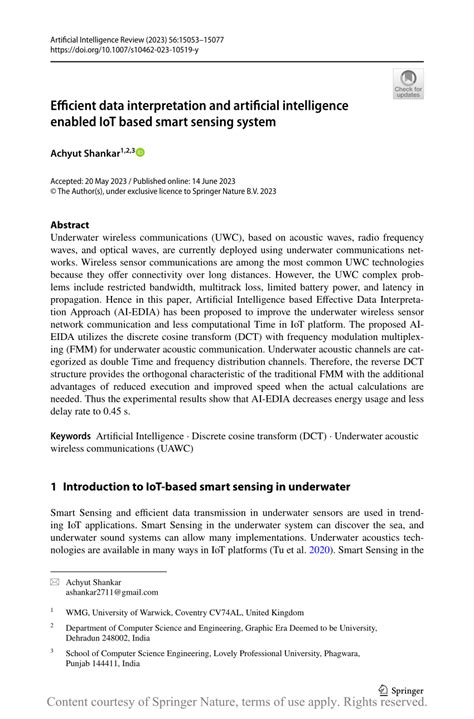 efficient data interpretation and artificial intelligence enabled iot