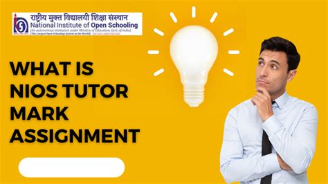 what is nios tutor mark assignment