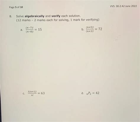 Solved Page 5 Of 10 8 Solve Algebraically And Verify Each