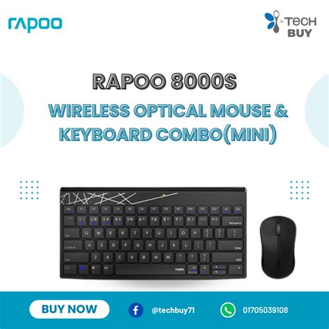 Rapoo S Wireless Keyboard Mouse Combo Daraz Com Bd
