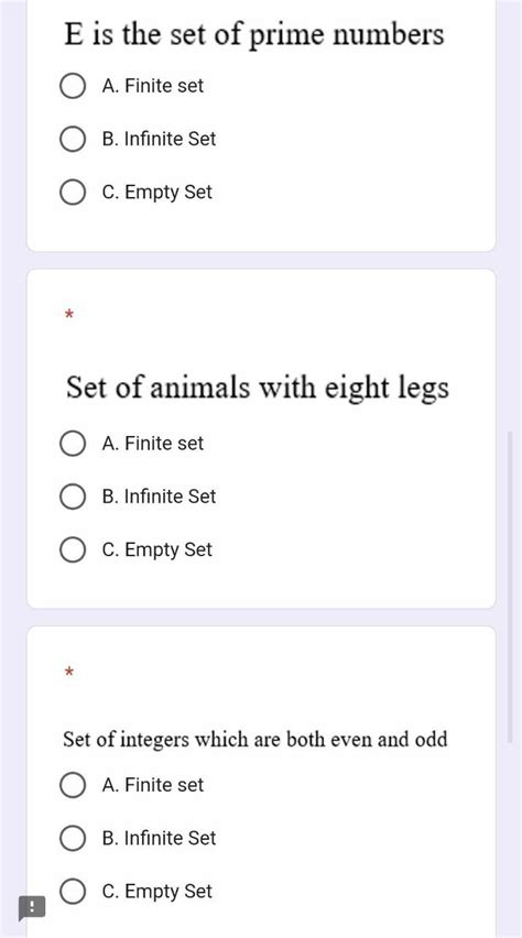 solved e is the set of prime numbers a finite set b