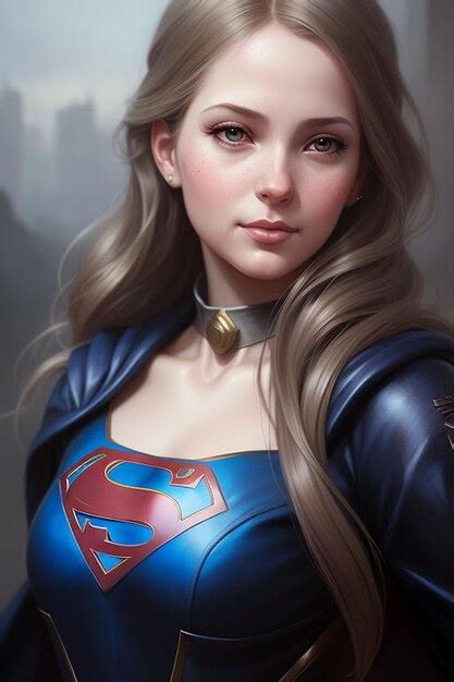 Premium Photo Cute Super Girl Posing For Photo