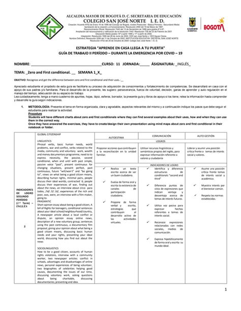Zero And First Conditionals Pdf
