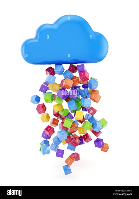 Programming Concept Different Machine Code Languages Colorful Boxes Isolated On White