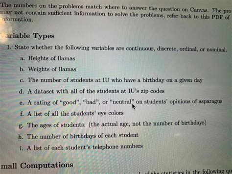 Solved The Numbers On The Problems Match Where To Answer The Chegg Com
