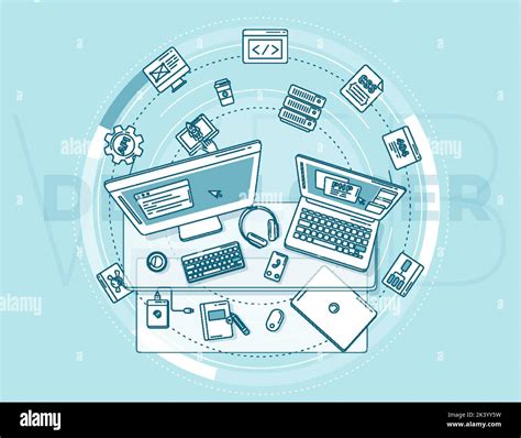 Web Developer Profession Detailed Illustration For Promotional Poster Stock Vector Image Art