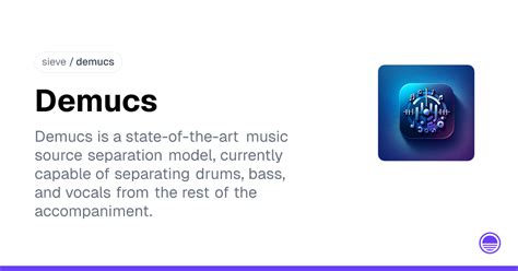 demucs by sieve — run with an api — sieve