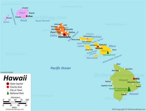 All Hawaiian Islands Map Hawaii Island Map Printable Blvb