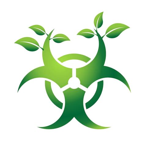 Premium Vector Bio Hazard Leaves Icon Color Vector Illustration