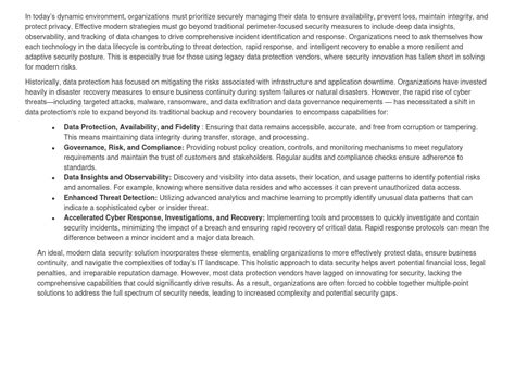 The Evolution Of Data Protection From Recovery To Comprehensive Data Security Powerprotect