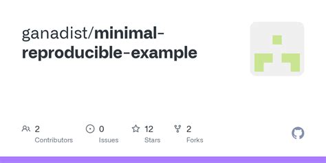 GitHub Ganadist Minimal Reproducible Example