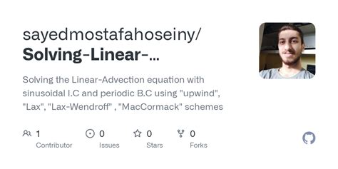Github Sayedmostafahoseinysolving Linear Advection Equation With