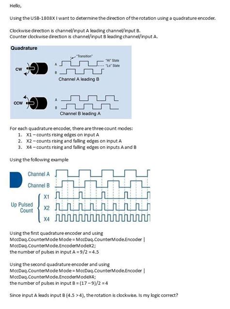 find rotation using quadrature encoder in usb 1808x data acquisition daq and data logging