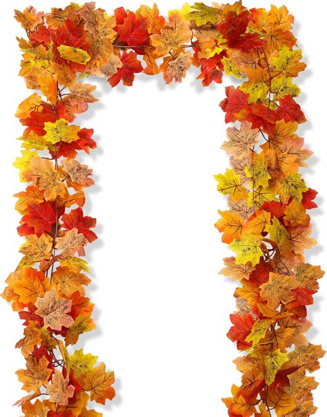 2 Pack Fall Garland Maple Leaf 65ftpiece Hanging Vine