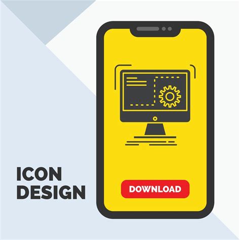 Command Computer Function Process Progress Glyph Icon In Mobile For
