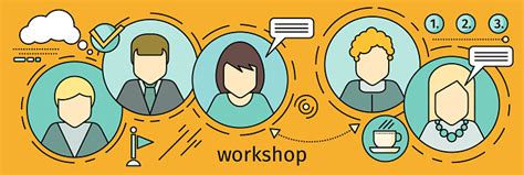 Workshop Concept Vector Illustration In Flat Style Stock Illustration