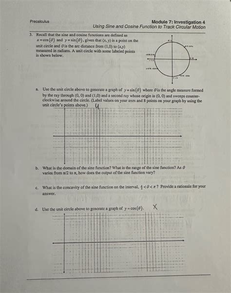 Solved Precalculus Module 7 Investigation 4 Using Sine And