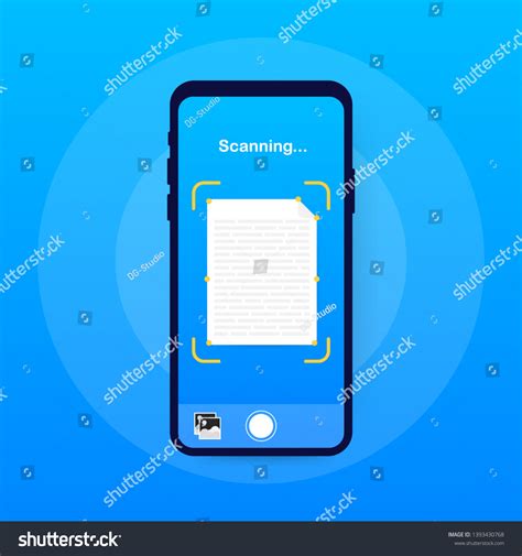 Text Scan Document Scanner Smartphone Interface Stock Vector Royalty Free 1393430768
