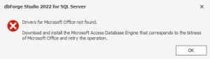 Microsoft Access Database Migration To SQL Server Using DbForge Studio