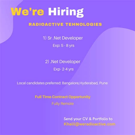 Vinod D On Linkedin Hiring Remotework Share Resume Srdotnetdeveloper