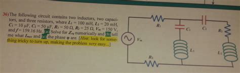 solved the following circuit contains two inductors two