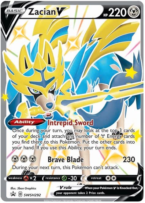 Zacian V Sword And Shield Promos 292 Pokemon Card