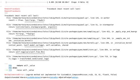 Problem With Defining Compound Poisson Distribution Modeling Pymc