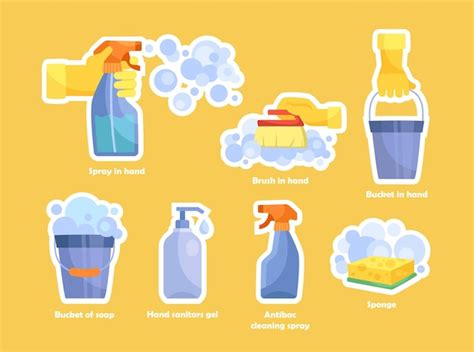 Premium Vector Antibacterial Stickers Set