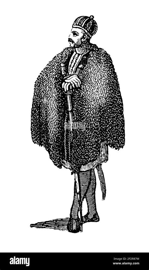 19th Century Illustration Of Circassian Warrior Engraving Published In