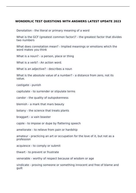 Wonderlic Test Questions With Answers Latest Update 2023 Wonderlic Stuvia Us