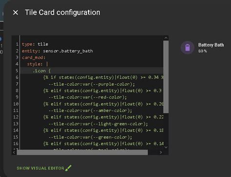 Card Mod For Tile Card Icon And Tile Color Frontend Home Assistant Community