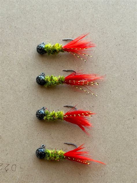 Hand Tied Crappie Jigs Etsy