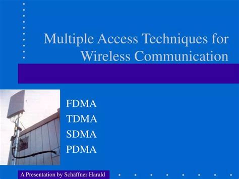 Ppt Multiple Access Techniques For Wireless Communication Powerpoint