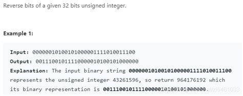 leetcode【其他】 190 reverse bits（颠倒二进制） res res