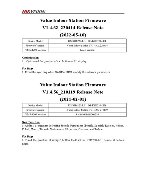 value indoor station firmware v1 4 62 220414 release note pdf