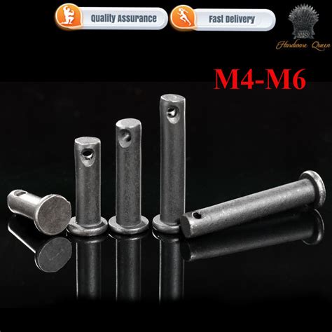 QO Black Flat Head Extension With Hole Pin Shaft Positioning Pin T Type Pin Shaft Iron Pin