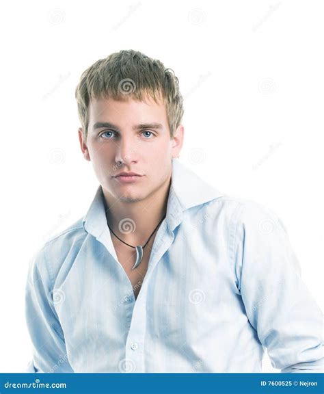 Knappe Jonge Mens Stock Afbeelding Image Of Ogen Jasje