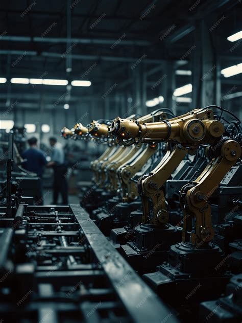 Automating Assembly The Robotic Arm In Factory Production Premium Ai