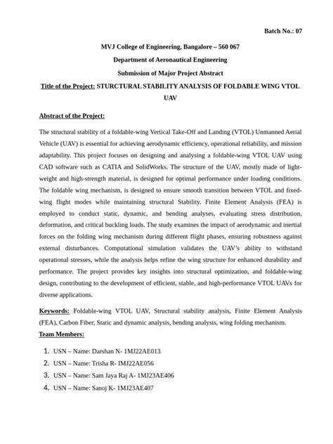 Major Project Abstract Pdf