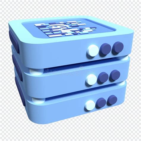 3d Server Icon Computer Server 3d Render Icon Cloud Computing Stock