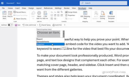 How To Create A Drop Down List In Microsoft Word