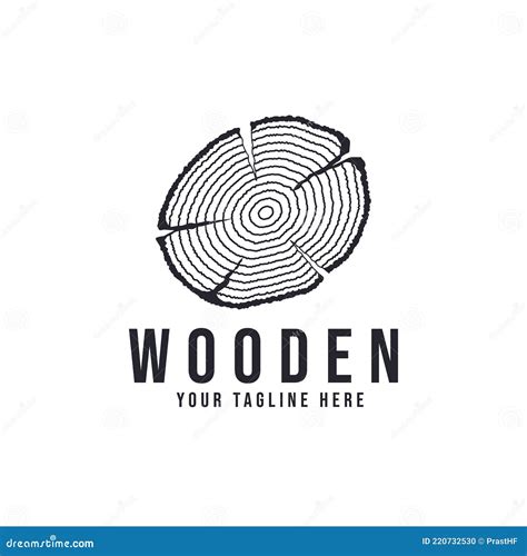 Wooden Cut Of A Tree Log Vector Logo Illustration Design Stock Vector Illustration Of Interior