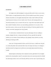 EAR IRRIGATION EAR IRRIGATION Introduction Ear Irrigation Also Called
